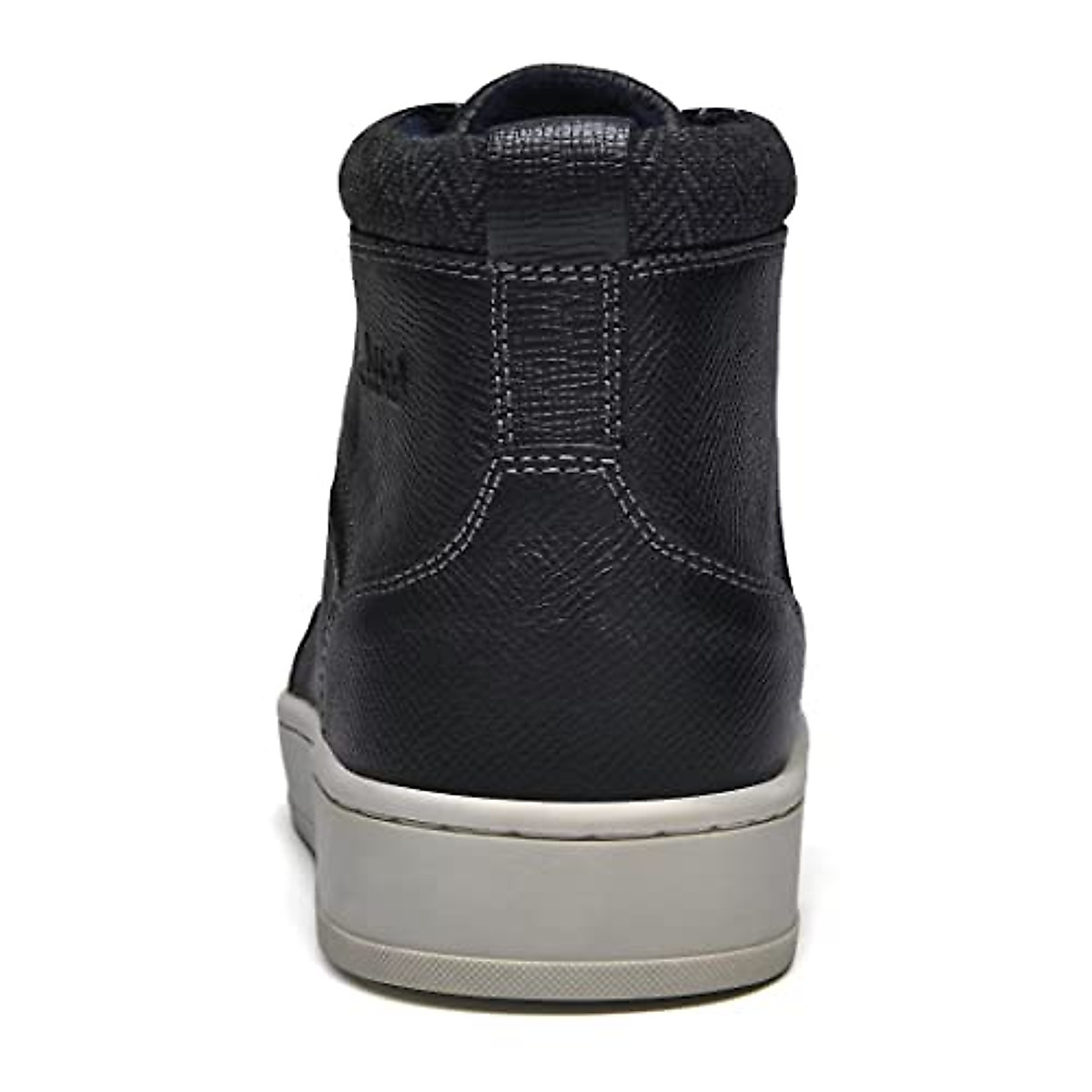 Athletic Shoe, Genuine Leather Casual Walking Sneaker Shoes Mid-Top Black 10.5