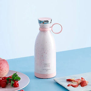 Generic 350ml Wireless Charging Rechargeable Mini Portable Fresh Juice Blender, White, Can blend fruit +/- 14 Times with a single charge