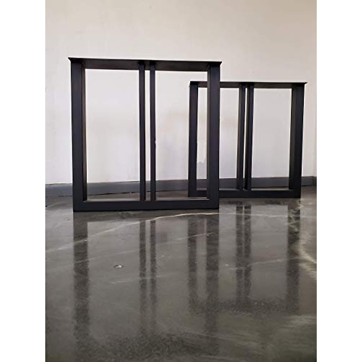 Metal Table Legs, Rectangular Columns Style - Any Size and Color