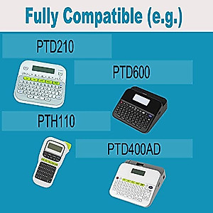 FlyLong Compatible Label Tape Replacement for Brother P Touch TZe-131 TZ131 Black on Clear 1/2 Inch 12mm Standard Laminated Tape for Brother P-Touch PTD210 PTD600 PTD400 Label Maker Machine, 4Pack