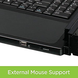 IOGEAR RBA1025 1-Port Integrated KVM Console with 17 Inch TFT LCD Active Matrix Monitor, Keyboard and Touchpad, GCL1800, Black