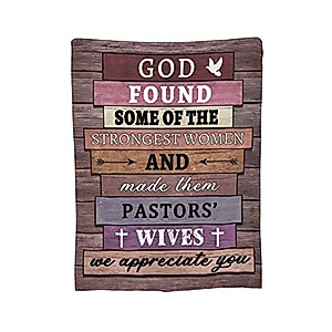 BUUGVIIL Pastor's Wife Appreciation Gifts Religious Gifts for Pastors Wife Throw Blankets for Couch Sofa Bed Warm Gifts 50*60 in