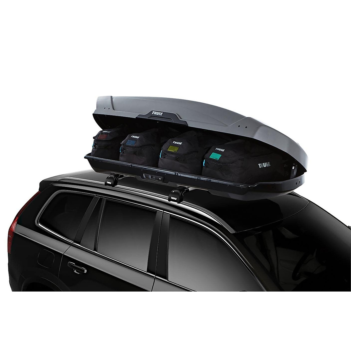 Thule GoPack Duffel Bags - Set of 4 - Cargo Organization - Wide Mouth Opening - Durable Materials - Quick Access - Collapse for easy storage