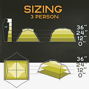 NEMO Aurora 3P Tent (Green Nova) & Footprint