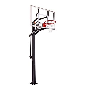 Goalrilla GS54 In Ground Basketball Hoop with Adjustable Height Backboard and Pro-Style, Breakaway Rim
