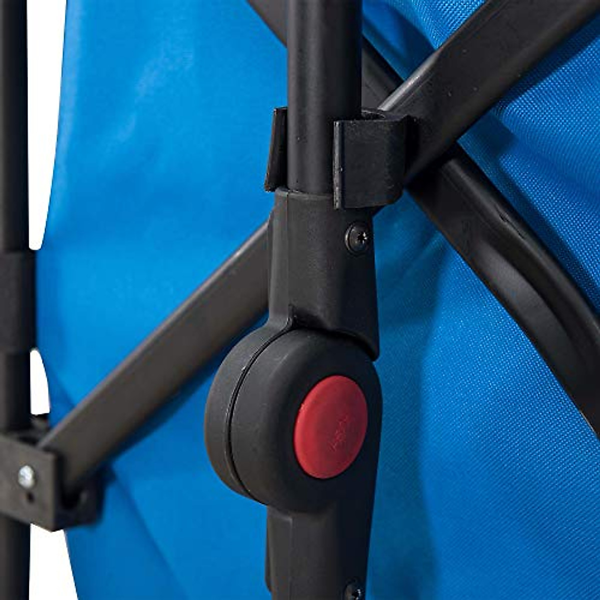 Sunjoy Collapsible Wagon with 255L Large Capacity, Utility Foldable Wagon Cart, Heavy Duty Beach Wagon with Big Wheels, Portable Garden Cart for Camping Fishing Sports Shopping, Blue