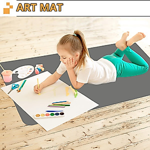 Warome Silicone Mat, 47"x 23.6" Silicone Mats for Kitchen Counter, Nonslip Heat Resistant Mat, Extra Large Kitchen Counter Mat, Countertop Protector for Craft, No Creases-Gray