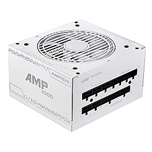 Phanteks (PH-P1000G_WT01) AMP Series 1000W 80PLUS Gold White Edition, ATX Power Supply, Fully Modular, Hybrid Mode, Silent fan, Revolt PRO LINK Certified