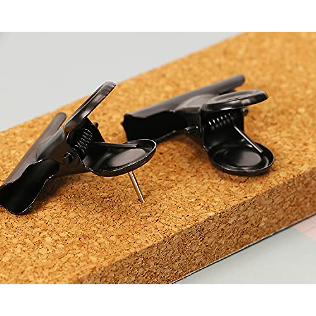 Tupalizy 15PCS Push Pins Clips Bulldog Thumbtack Clips for Bulletin Cock Board Wall Office School Home Cubicle Pictures Documents Notes Papers Calendars Photos Files Artworks Craft Projects (Black)