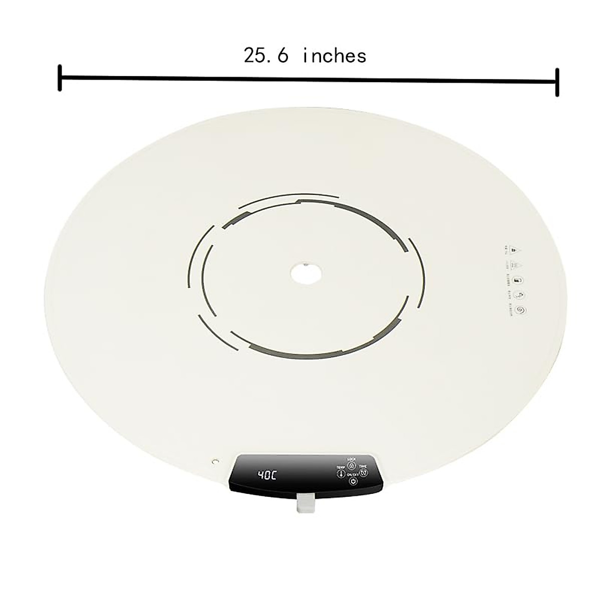 Portable Electric Round Warming Tray, Foldable & Roll up Silicone Heating Mat Pad for Food, Flexible Plate Warmer for Kitchen Travel Party,10s Fast Heating, Adjustable 9 Temperature Setting (Round)