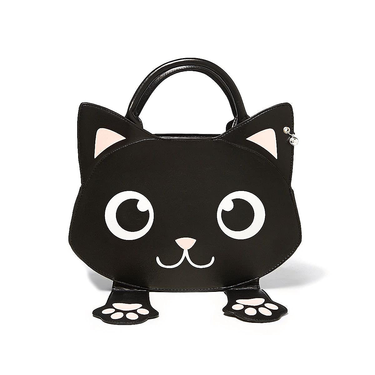 Lost Queen Women's Peek-a-Boo Purse Bag of Tricks Cat Handbag Ladies Shoulder Bag