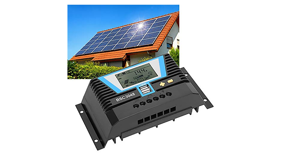 Walfront 40A Solar Charge Controller for Variety Batteries BSC3048 12V ...