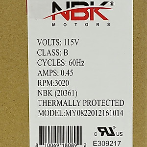 NBK Centrifugal Blower Motor Replacement for Dayton 1TDP3 4C443 Fasco 50748-D500