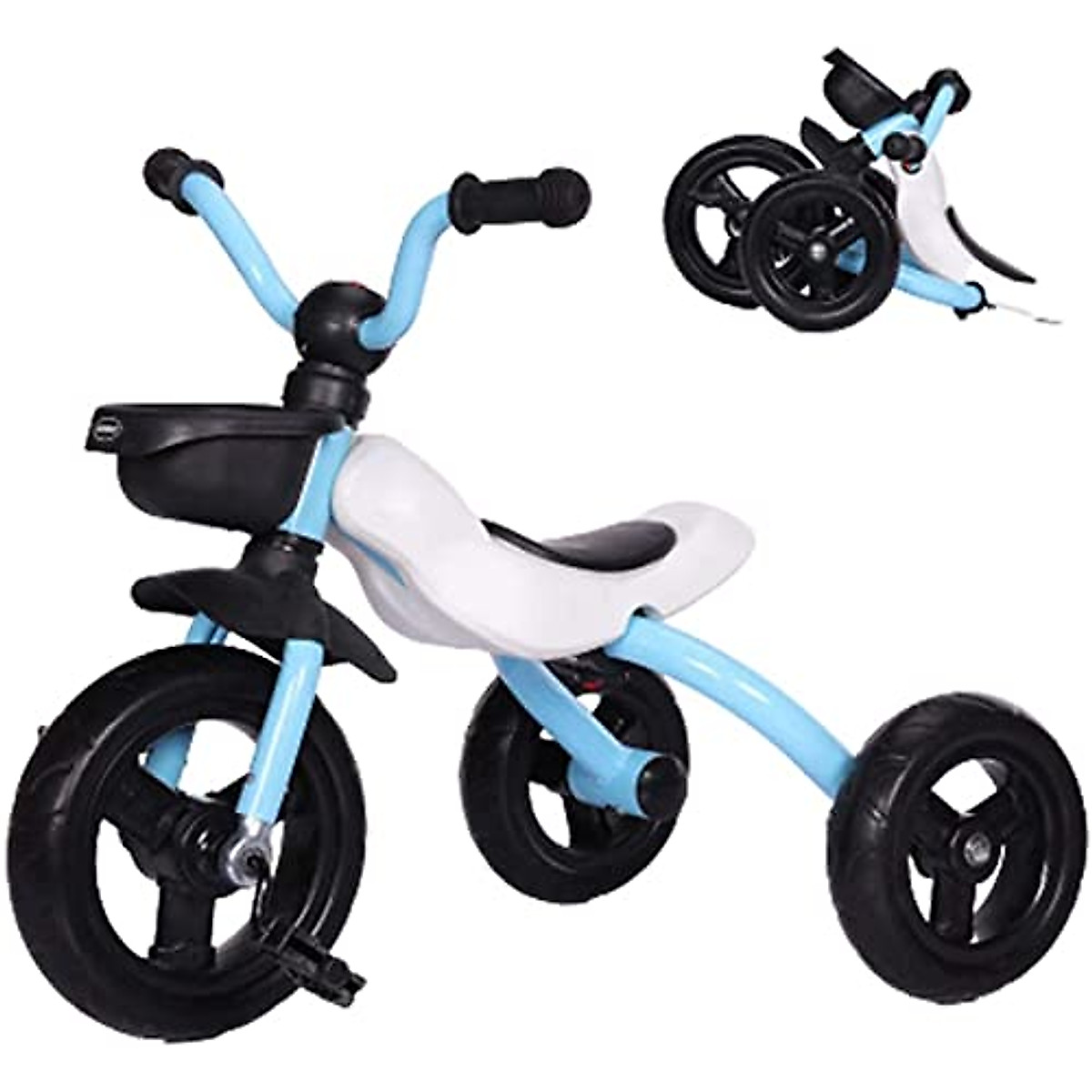 NUBAO Stroller Wagon Kids' Trikes Pedal Cars Children's Tricycle for 2-6 Year Old Boys Girls Pedal Toddler Scooters Pushchairs with Front Basket Over 1 Year Old Girl Gifts (Color : C)