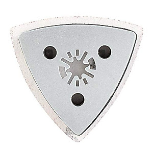 100pcs Sanding Paper, 80mm 60/80/120/180/240 Grits Triangular Hook & Loop Triangle Sandpaper +1 Sand Pad for Bosch Fein Oscillating Multi Tool