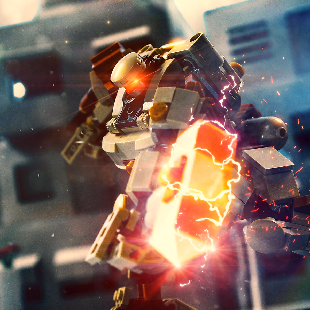 MyBuild Mecha Frame Titan - Toy Building Sets Mecha 6 Inches, Build Robot Mech, Adjustable Action Poses, All Major Building Bricks Compatible, for Mech Fans