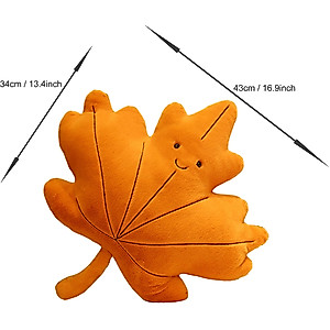 TONGSONG Soft Plush Maple Leaf Pillow Stuffed Maple Leaf Animal Plush Toy Maple Leaf Plushies Home Decor for Lover in Birthday and Holiday