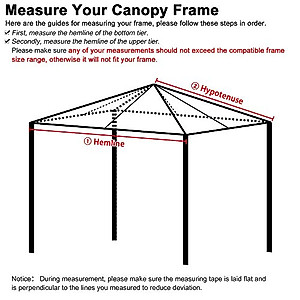 Yescom 10'x10' Gazebo Top Replacement for 1 Tier Outdoor Canopy Cover Patio Garden Yard Coffee Liqueur Y0041010