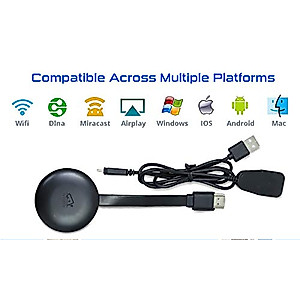 TV Buddy® Caster Wireless Streaming Full HD Videos Movies from Smartphone Tablet Computer to Widescreen TV Support AirPlay DLNA Miracast AirMirror Cross-System Mirroring