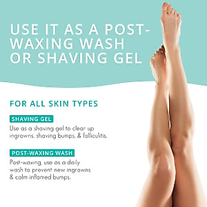 Almond Clear Face & Body Wash [6.7 Fl Oz] Skin Care for Acne and Folliculitis-Prone Skin - Gentle Everyday Exfoliating Cleanser with Mandelic Acid and Botanicals