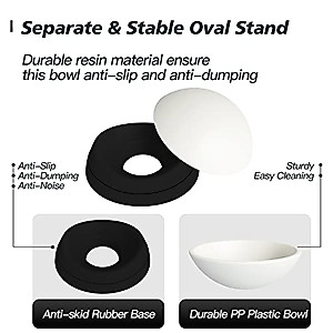 Hi, Ravitat Cat Bowls Elevated Cat Food Bowl Adjustable Cat Dish Anti-Slip and Anti-Noise Raised Cat Bowl Protecting Pet’s Spine Thickened Plastic Bowl Suitable for Indoor Cats, 17 Oz