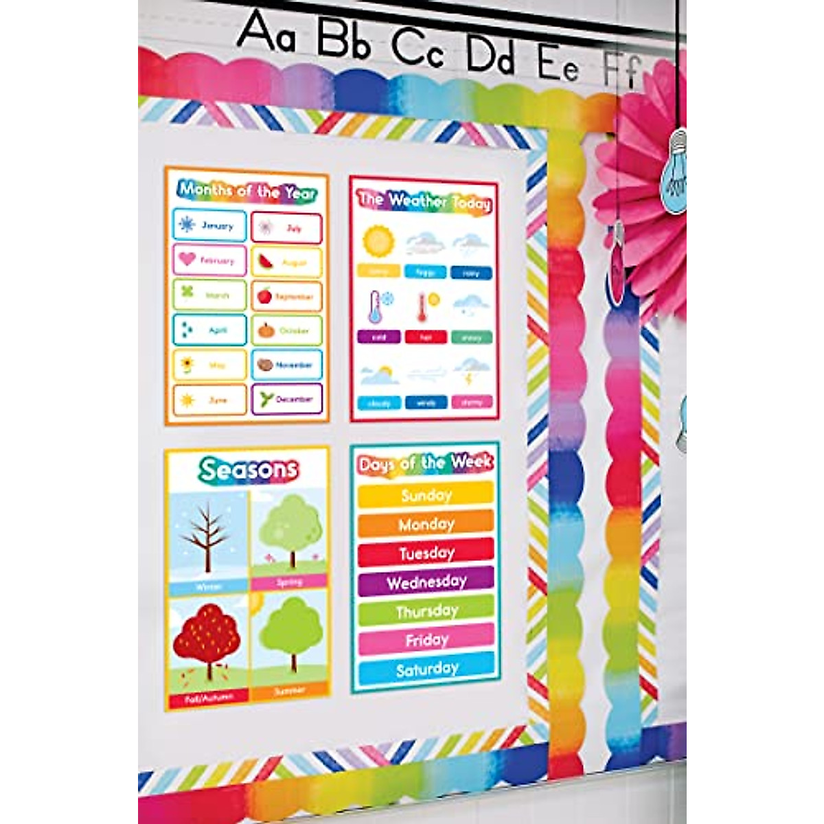 Carson Dellosa 16-Piece 11” x 17” Classroom Posters, Preschool Classroom Decorations, Kindergarten Educational Posters, 1st Grade Classroom Wall Decor, Learning Posters Bundle