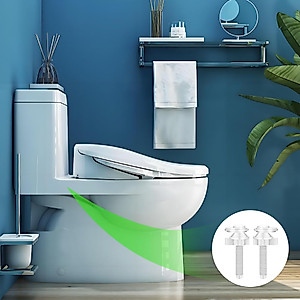 Toilet Seat Screws Universal Replacement Plastic Toilet Seat Hinge Bolt Screws with Nuts and Washers for Top Mount Toilet Seat Hinges (2 Pcs)