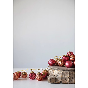 Creative Co-Op Mercury Glass Ball Ornament Garland
