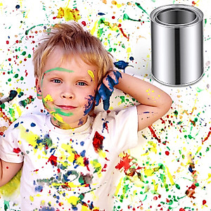 Foaincore 12 Pack Empty Metal Paint Cans with Lids 1.9 Pint Quart Size Tin Paint Buckets Bulk Paint Storage Containers Unlined Paint Pails for Arts Crafts DIY Projects Painting Garage(Silver)