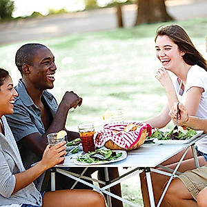 Coleman Outdoor Folding Table | Ultra Compact Aluminum Camping Table, White