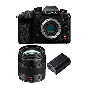 Panasonic LUMIX GH6 Mirrorless Camera Body Bundle with Panasonic LUMIX G X VARIO 12-35mm f/2.8 ASPH Professional Mirrorless Lens and Panasonic DMW-BLK22 7.4V 3050mAh Lithium-Ion Battery Pack (3 Items)