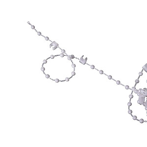 Auto-plaza Vertical Blind Bottom Weights Accessories Repair Kit with 10M Chain and Connector Plastic DIY Replacement/Vertical Blind Accessories and Top Hangers (3.5" (89mm))