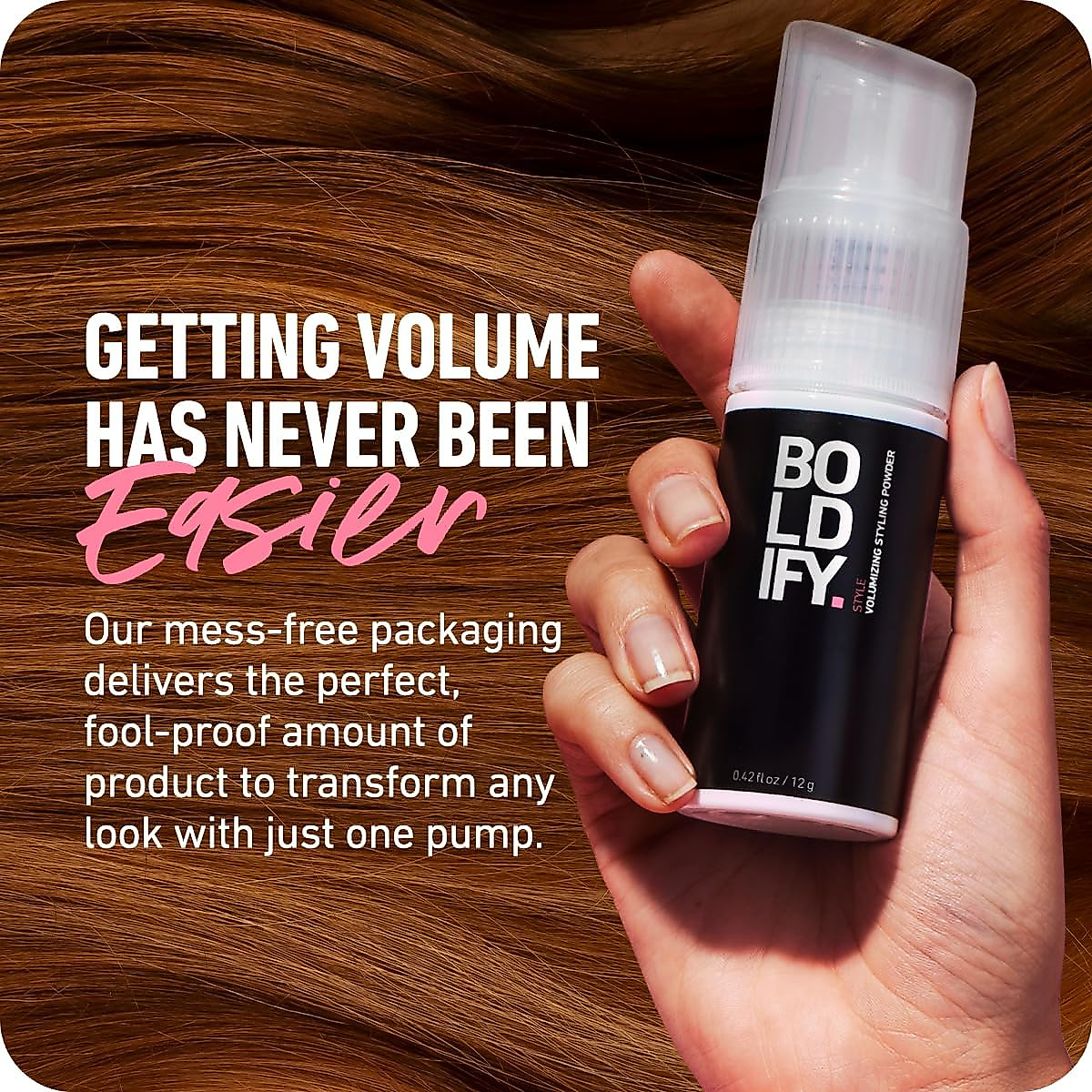 BOLDIFY Hair Texture Powder and Volumizer - Styling for Thinning Hair - Volumizing Powder for Women & Men - Travel Size