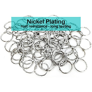 Binder Rings, 1 Inch - 100 Pack Metal Rings, Heavy Duty Steel Book Rings - Use for Paper Rings, Key Rings, Binder Ring, Metal Rings for Index Cards Great for Home, School, and Office