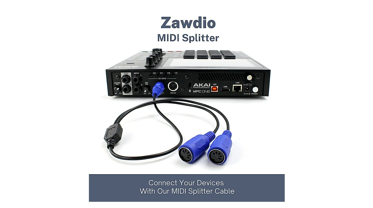 ZAWDIO MIDI Splitter - Dual Female Adapter Cable