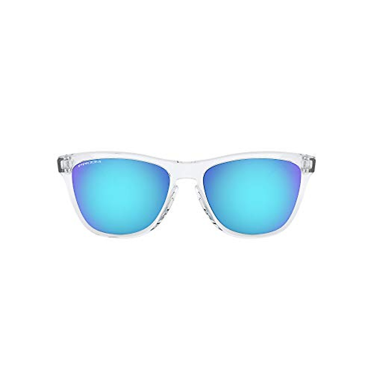 Oakley unisex adult Oo9245 Frogskins Low Bridge Fit Sunglasses, Crystal Clear/Prizm Sapphire, 54 mm US