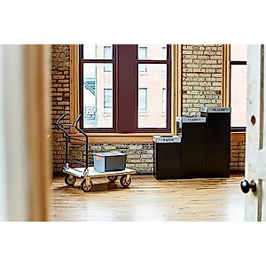 Safco Products 4053NC Stow-Away Platform Utility Hand Truck, Silver and Black