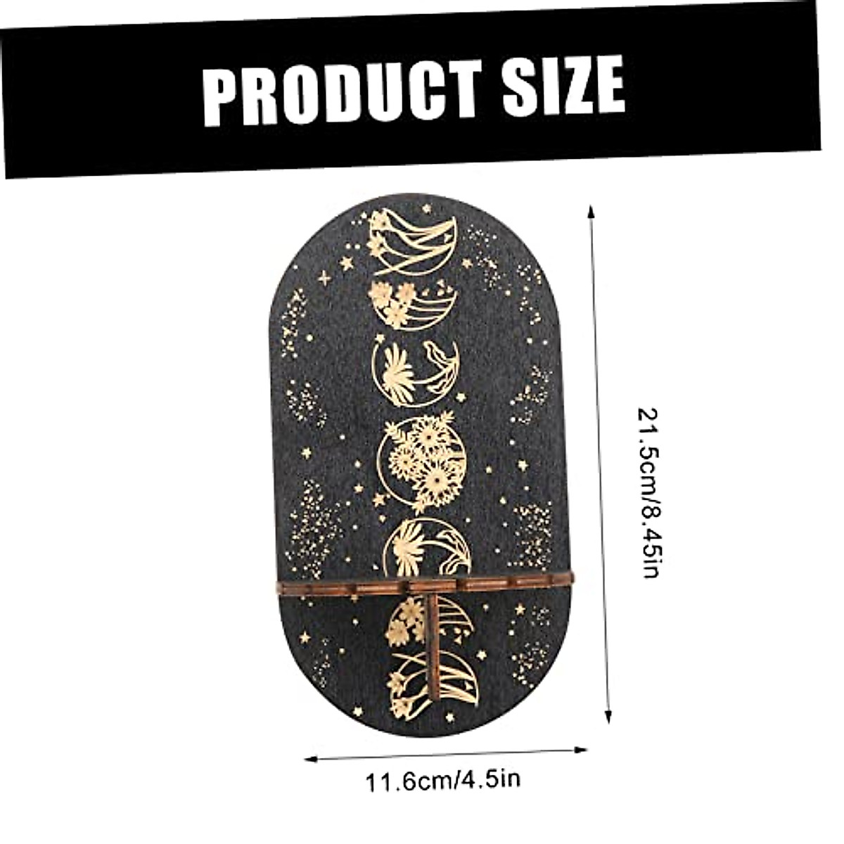 Amosfun 4 pcs Oil Supplies Bed Divination Wiccan Decorative Mount Room Decoration Phrase for Stone Crystals Stones Altar Phase Organizer Gems Wall Delicate Rustic Living Shelf Shelves