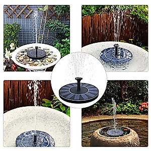 Solar Water Fountain,Solar Fountain, Solar Water Pump, Solar Bird Bath Fountain Pump, Garden Outdoor Floating Solar Fountain Pump Home Garden Landscape Decoration (6V 2.5W )