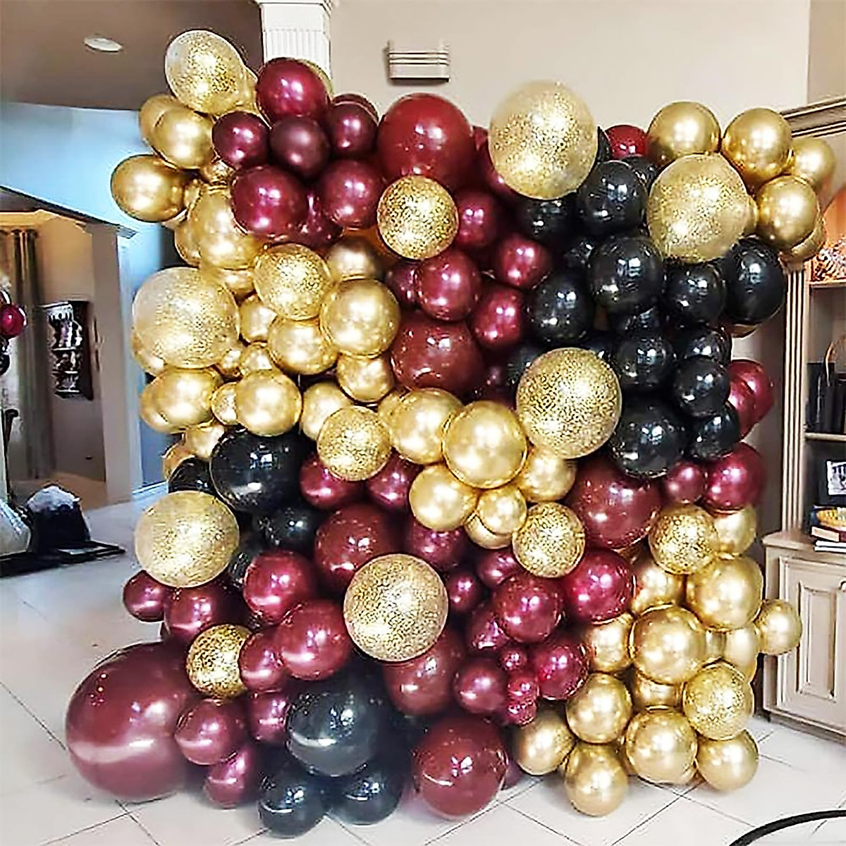 Graduation Decorations Maroon Gold 2024/Burgundy Graduation Party Decorations Burgundy Black Gold Balloons FSU/Class of 2024/Wizard Party Decorations/Burgundy Gold Birthday