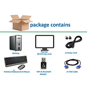 HP 705 G1 Computer Desktop PC AMD A4-Pro 7300B Processor, | 8GB Ram, 1 TB Hard Drive | WiFi & Bluetooth, Wireless Keyboard Mouse, 19 Inch LED Monitor, Windows 10 (Renewed)