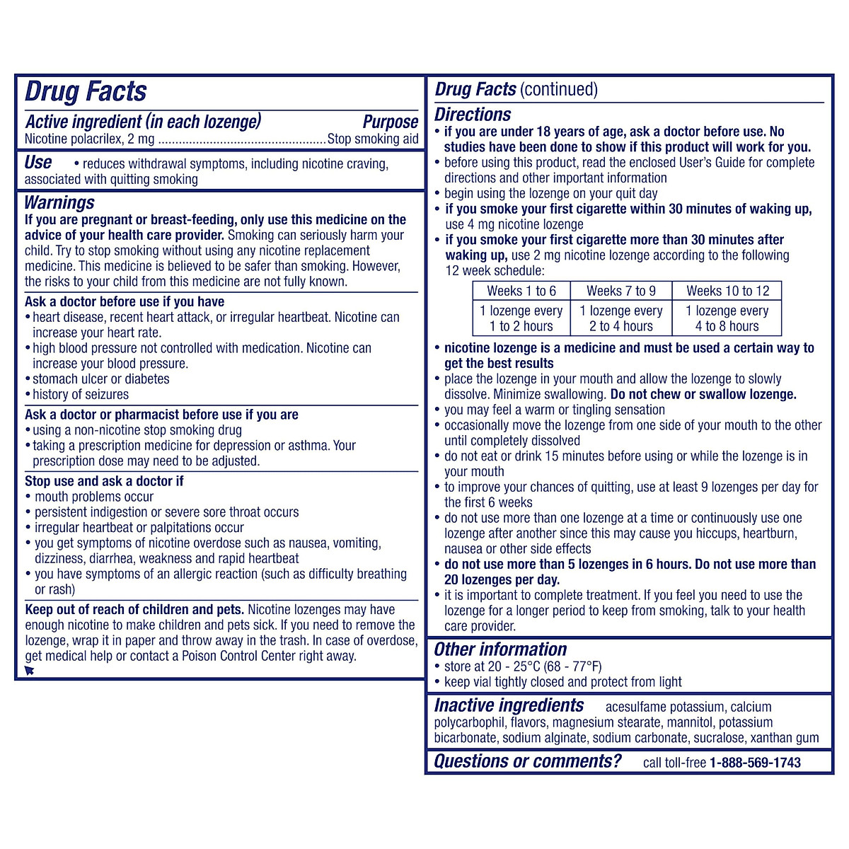 Nicorette 2 mg Mini Nicotine Lozenges to Help Quit Smoking - Mint Flavor Stop Smoking Aid, 20 Count