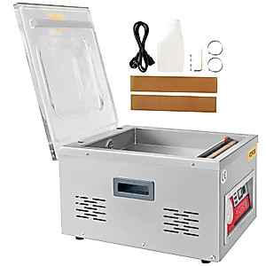 VEVOR Chamber Vacuum Sealer, DZ-260A 6.5 m³/h Pump Rate, Excellent Sealing Effect with Automatic Control, 110V/60Hz Professional Foods Packaging Machine Used for Fresh Meats, Fruit, and Sauces