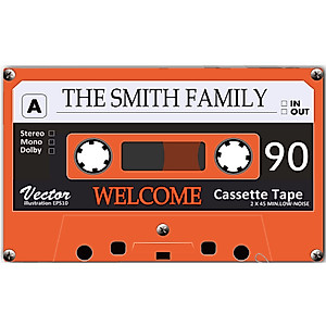 MsMr Funny Door Mat Personalized [Your Name] Indoor Outdoor Doormat Custom Doormat Entrance Floor Mat Home Office Welcome Mat 23.6"x15.7" - Tape A