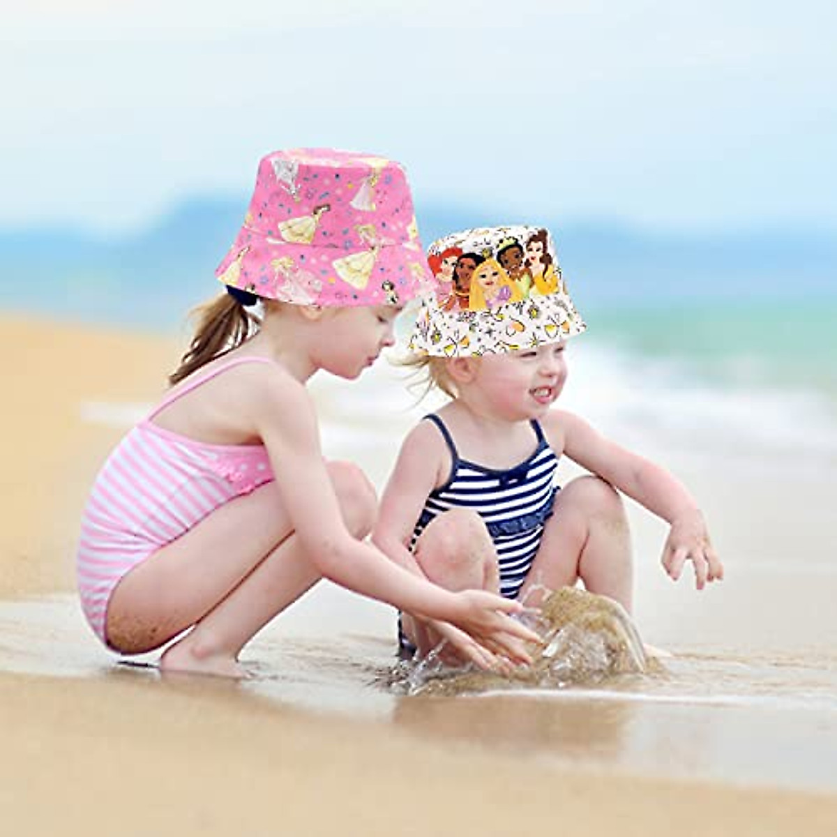 Disney Toddler Bucket Hat for Girls, Baby Girl Bucket Hat, Toddler Bucket Cap with Frozen, Minnie & Princess, Toddler Hat