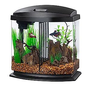 Aqueon 00800198: Aquarium Kit BettaBow Led Blk 2.5G