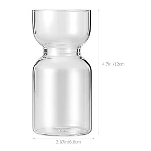 UPKOCH Glass Coffee Mug Coffee Cup Hourglass Clear Milk Cup Wine Beer Cup Drinking Glass Mug for Home Kitchen Office Coffee Shop 310ml
