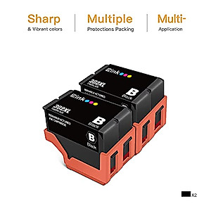 E-Z Ink (TM) Remanufactured Ink Cartridge Replacement for Epson 302XL 302 T302XL T302 to use with Expression Premium XP-6100 XP6100 XP-6000 XP6000 Printer (2 Black)