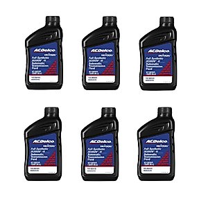 ACDelco 109243 Dexron-VI Full Synthetic Automatic Transmission Fluid 1 Quart (6 Pack)