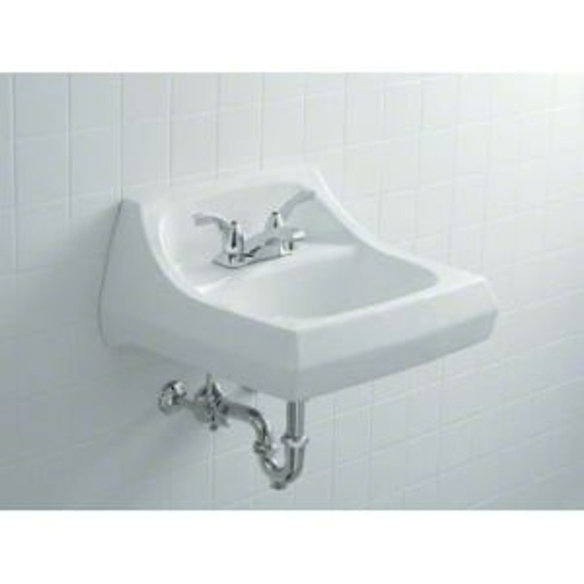 KOHLER K-2005-0 Kingston Wall-Mount Bathroom Sink, White
